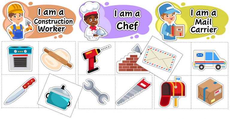 Community Helpers Sorting Mats | BuyLapbook