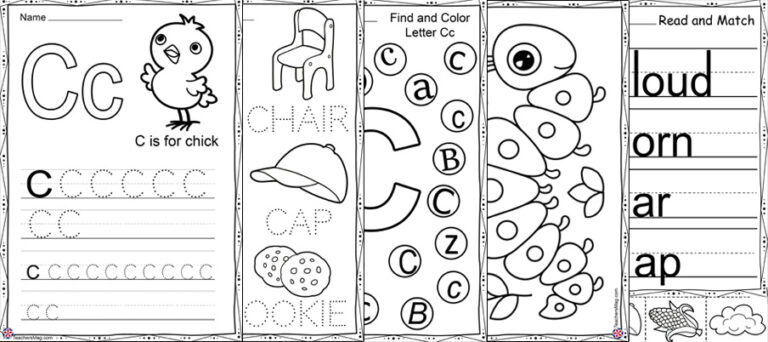 Letter C Worksheets | BuyLapbook